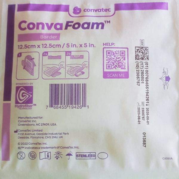 Apósito ConvaFoam Border 12.5cm x 12.5 cm - Medcare