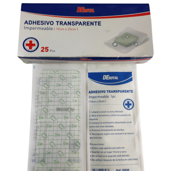 Apósito Transparente Impermeable + Pad 10 cm x 25 cm - Medcare