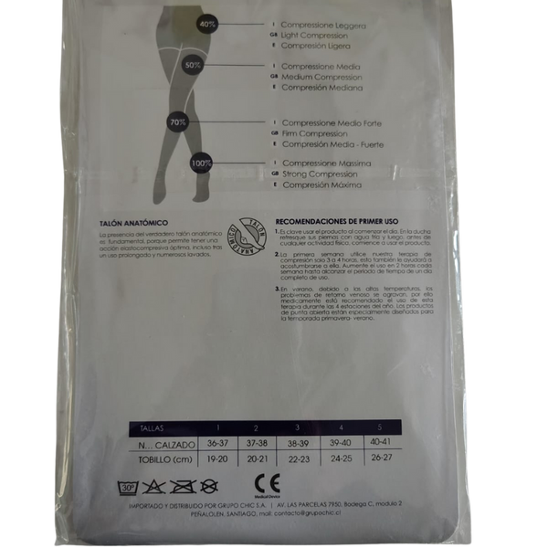 Mini Media Varimed 140 Compresión Graduada 18/22 mmHg - Negro - Medcare